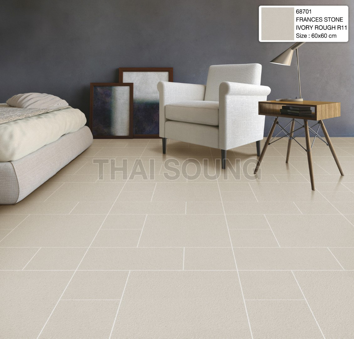 กระเบื้อง 68701 FRANCES STONE IVORY ROUGH R11 60x60
