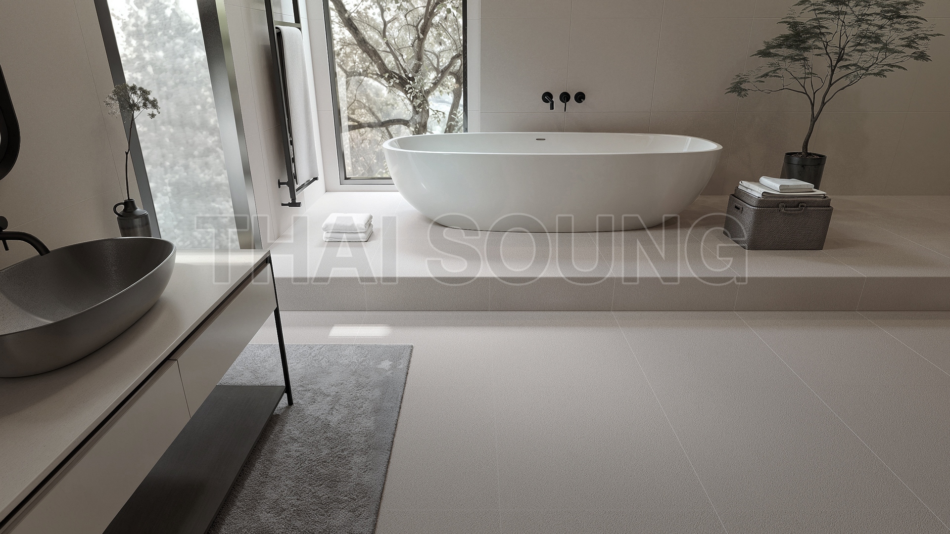 กระเบื้อง COMET LV IVORY ROUGH R10 60x60