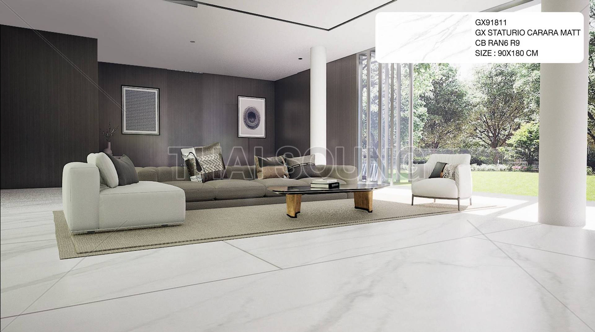 กระเบื้อง GX91811 GX STATURIO CARARA MATT 90x180